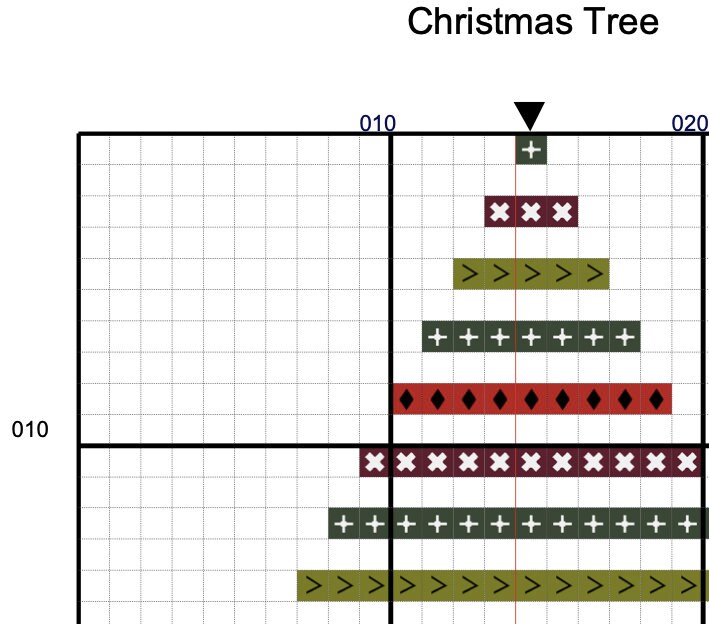 Mini Christmas Tree Cross Stitch Pattern Instant Download | Etsy
