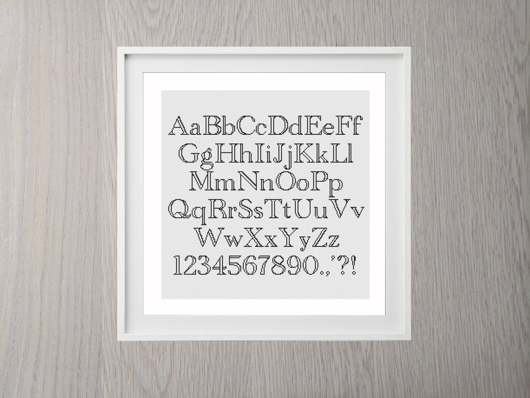 Cross Stitch Alphabet Pattern With Punctuation and Numbers Cross Stitch ...