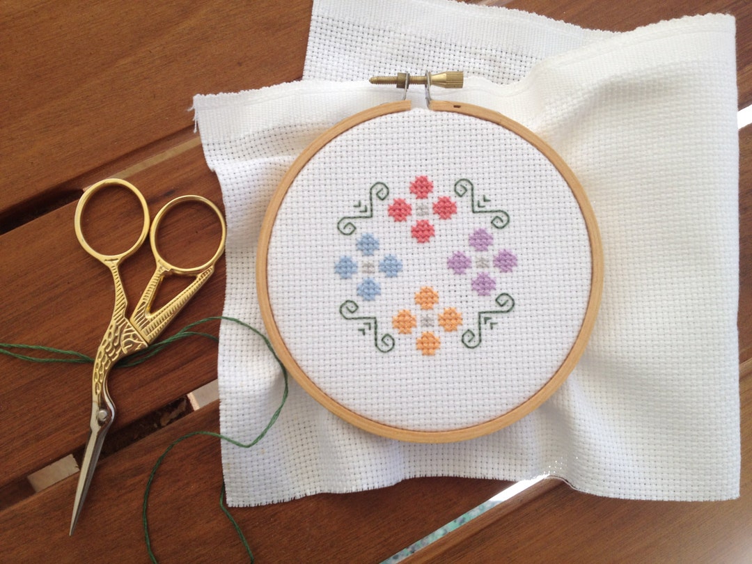 Flower Bouquet Cross Stitch Pattern, Instant Download, Simple, Small ...