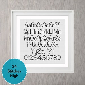 Cross Stitch Alphabet Pattern With Punctuation and Numbers Cross Stitch ...