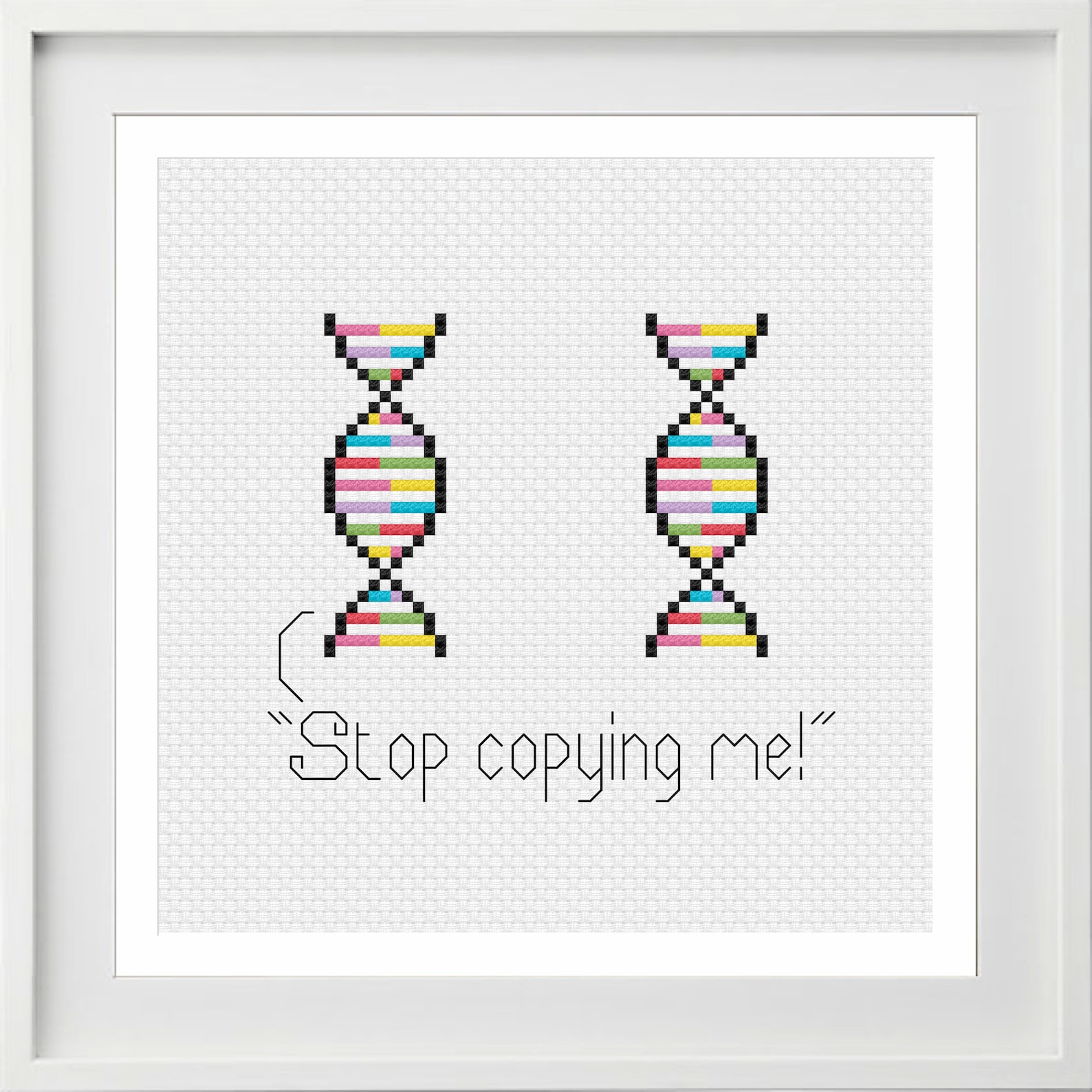 DNA Stop Copying Me Cross Stitch Pattern Instant Download - Etsy Australia