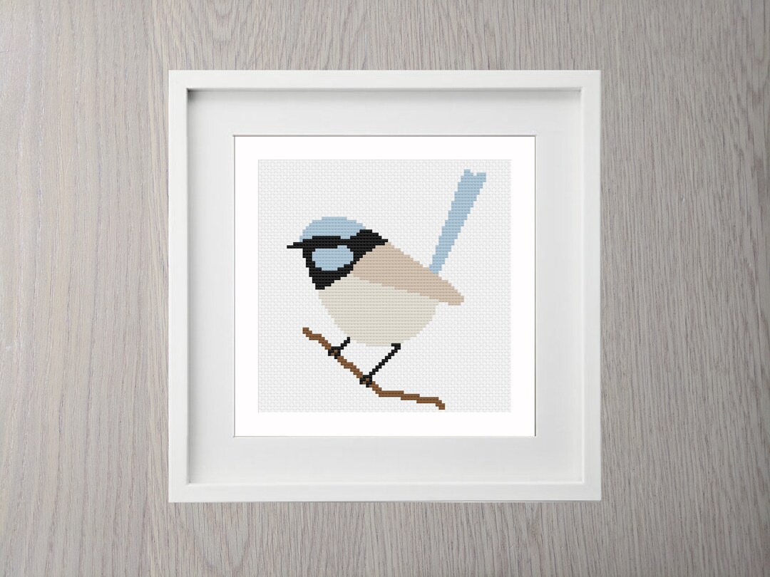 Blue Wren Cross Stitch Pattern, Instant Download, Bird, Fairy Wren ...