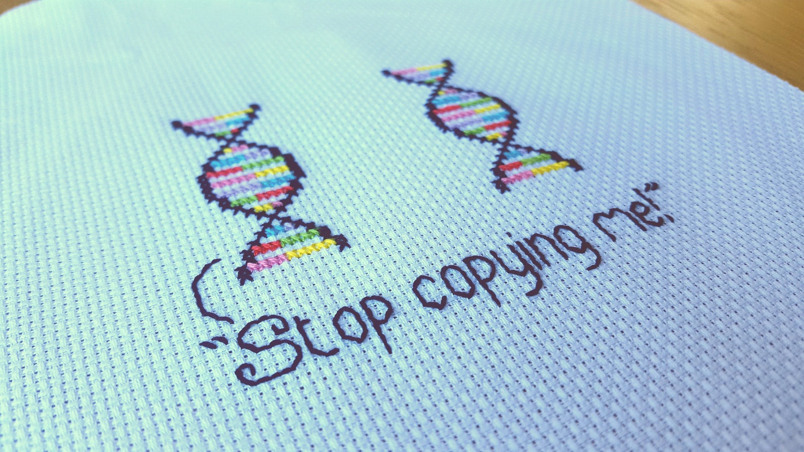 DNA Stop Copying Me Cross Stitch Pattern Instant Download - Etsy Australia
