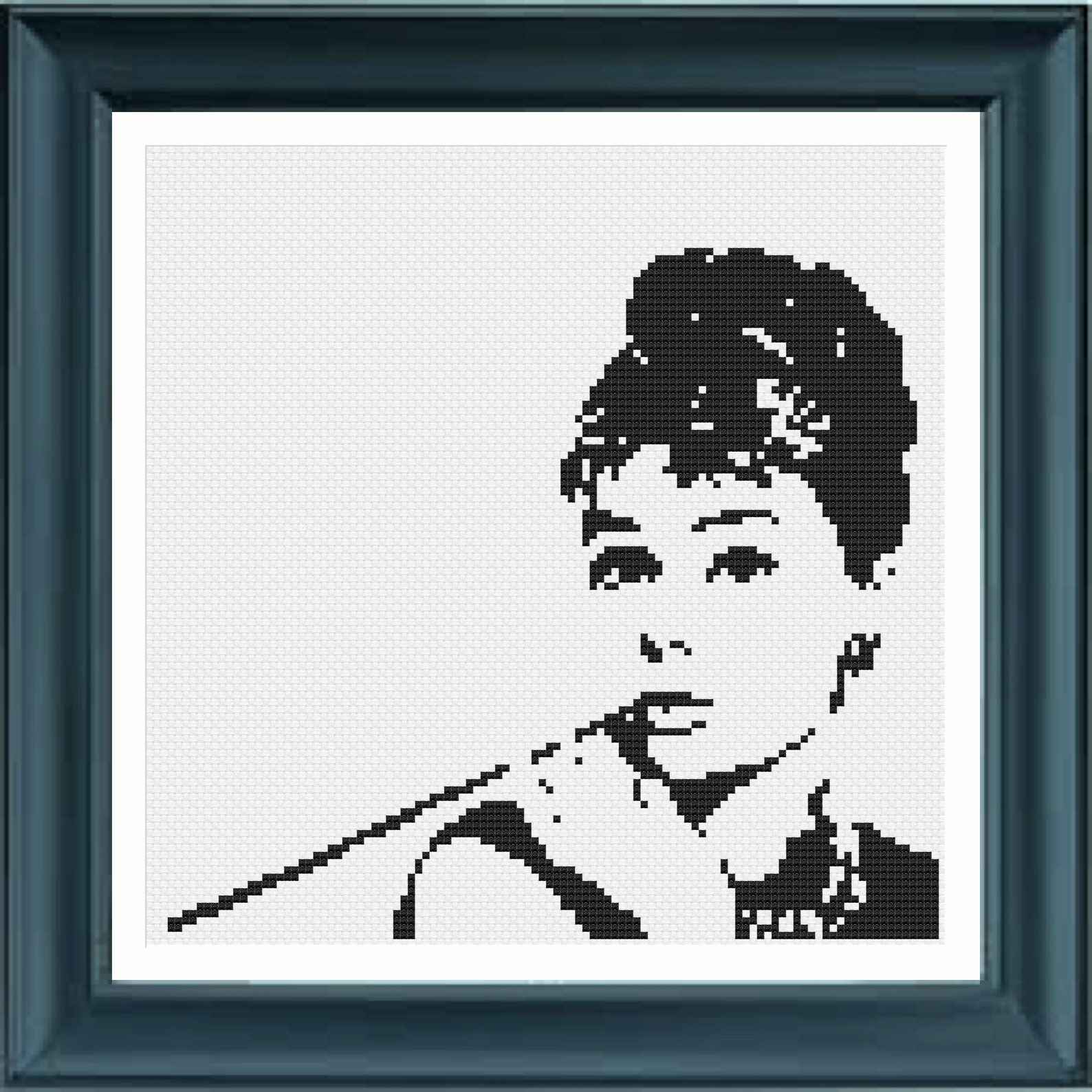 Audrey Hepburn Cross Stitch Pattern, Instant Download, Modern, Vector ...