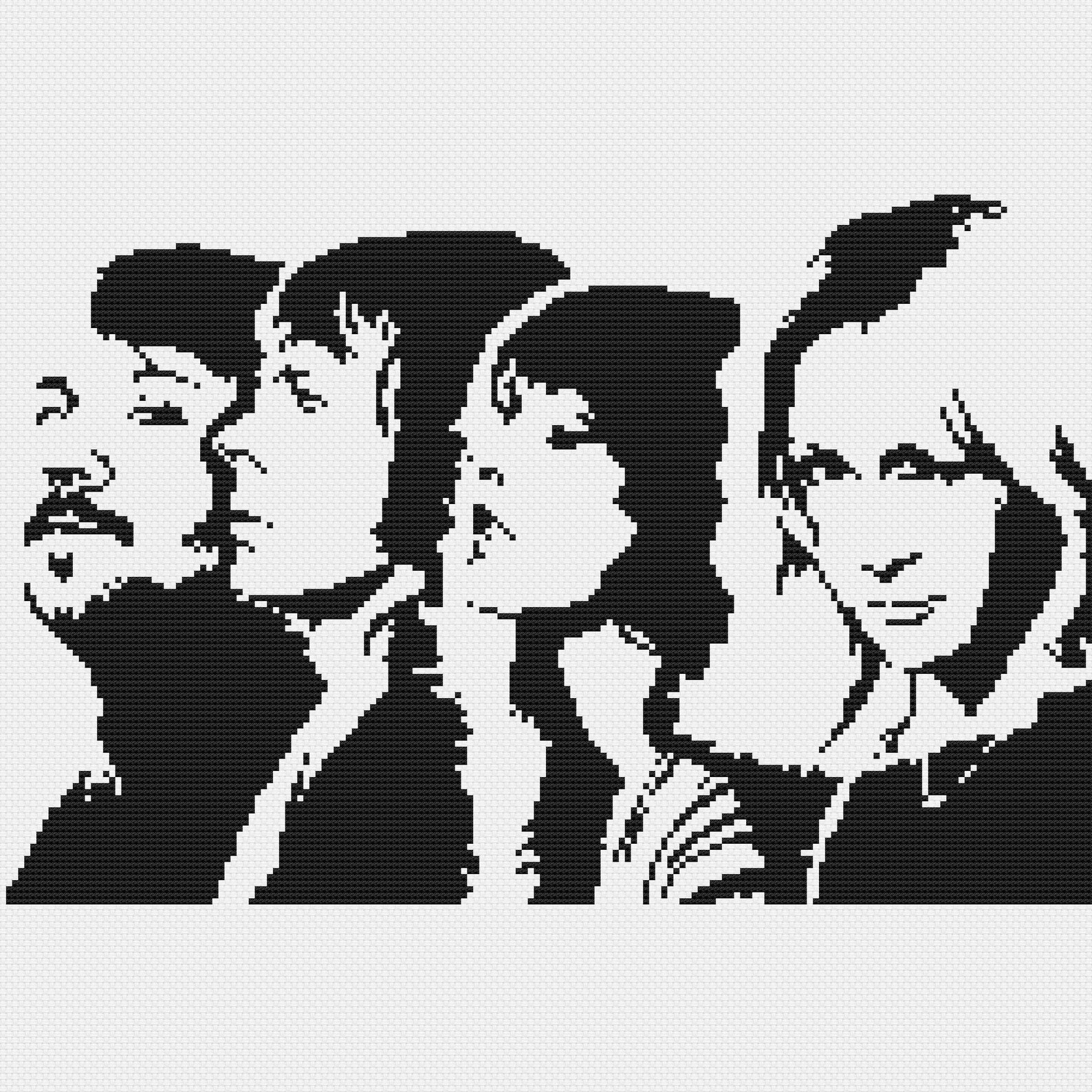 ABBA Cross Stitch Pattern Modern Simple Downloadable | Etsy