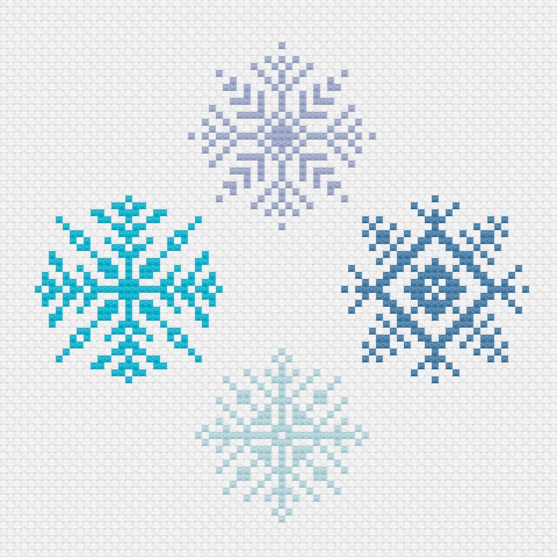 Mini Snowflakes Cross Stitch Pattern Instant Download - Etsy New Zealand