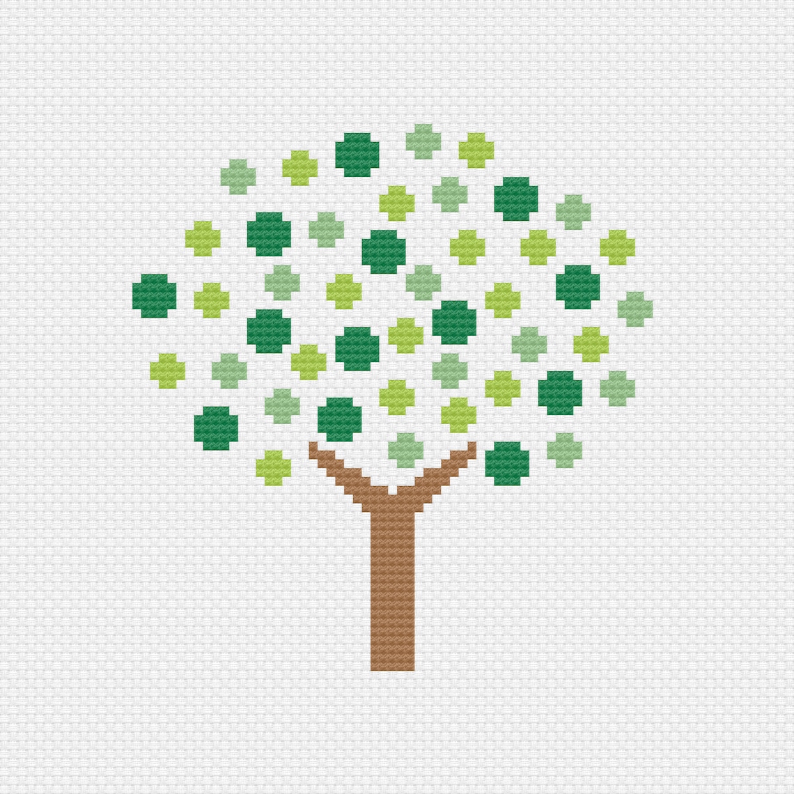 Tree Cross Stitch Pattern Instant Download Modern Simple - Etsy