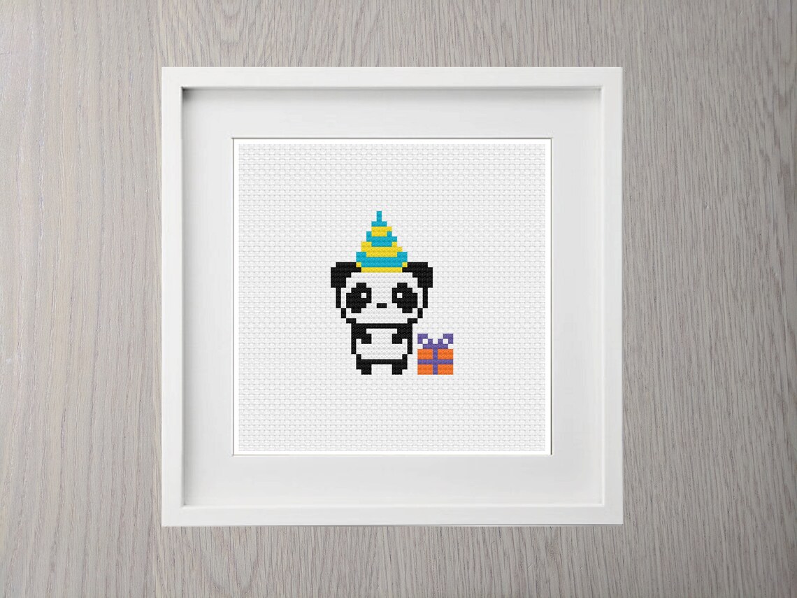 Panda Cross Stitch Pattern Instant Download Cute Kids | Etsy