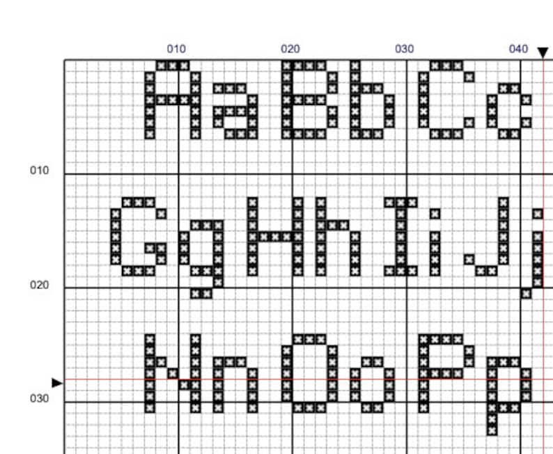 Tiny Cross Stitch Alphabet Pattern | Cross Stitch Letters | Small Cross ...