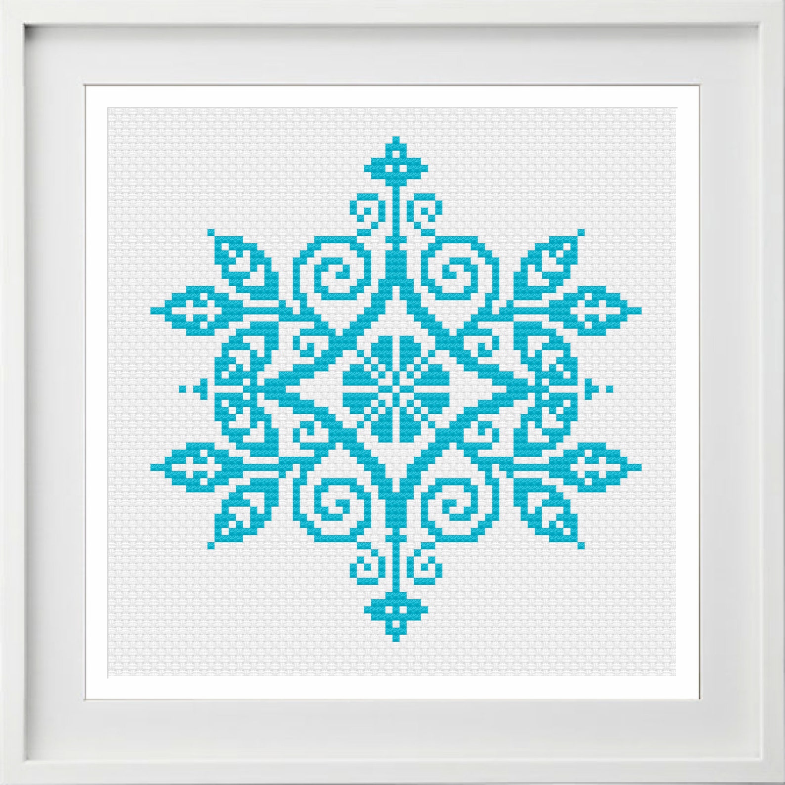 Snowflake Cross Stitch Pattern Instant Download Modern - Etsy