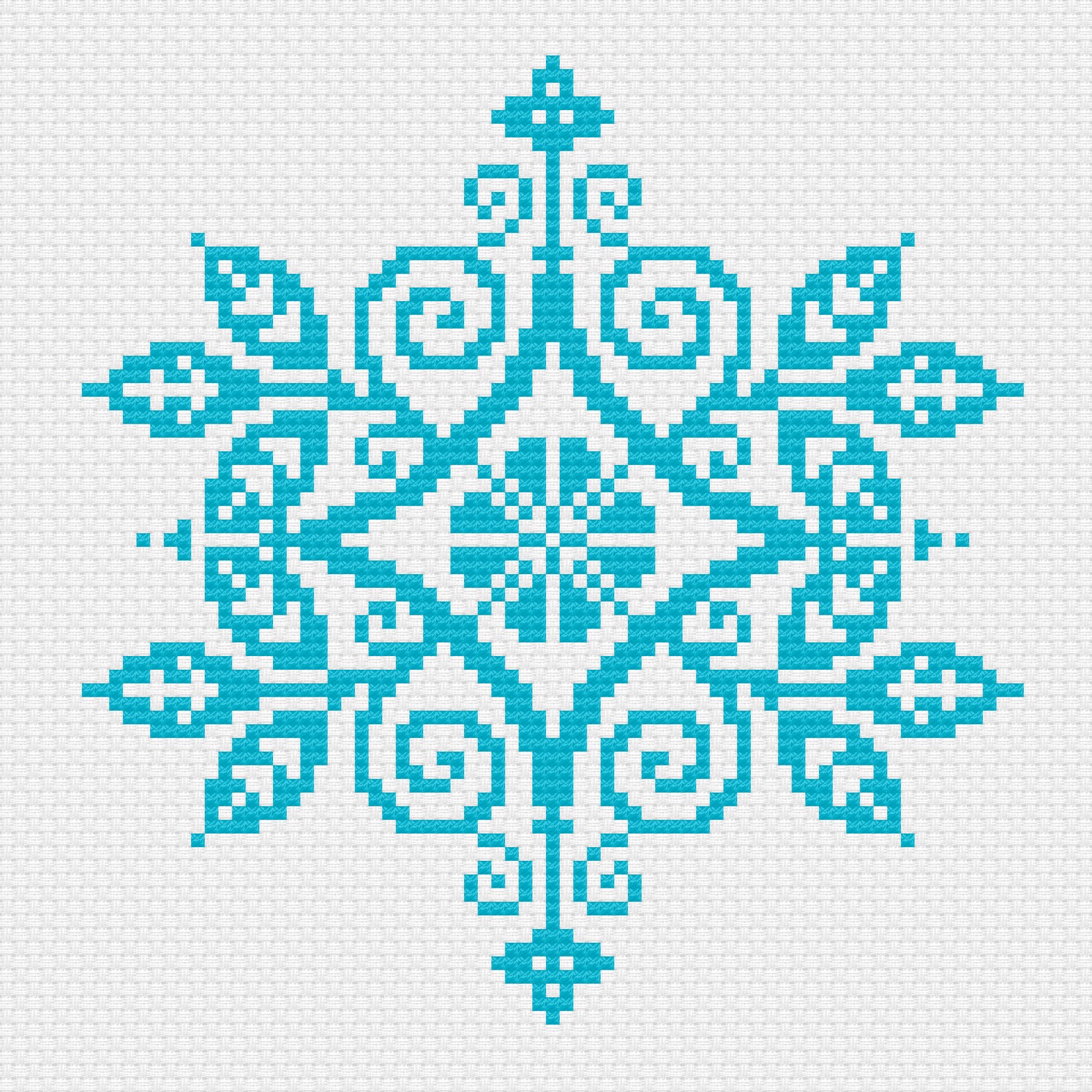 Snowflake Cross Stitch Pattern Instant Download Modern - Etsy