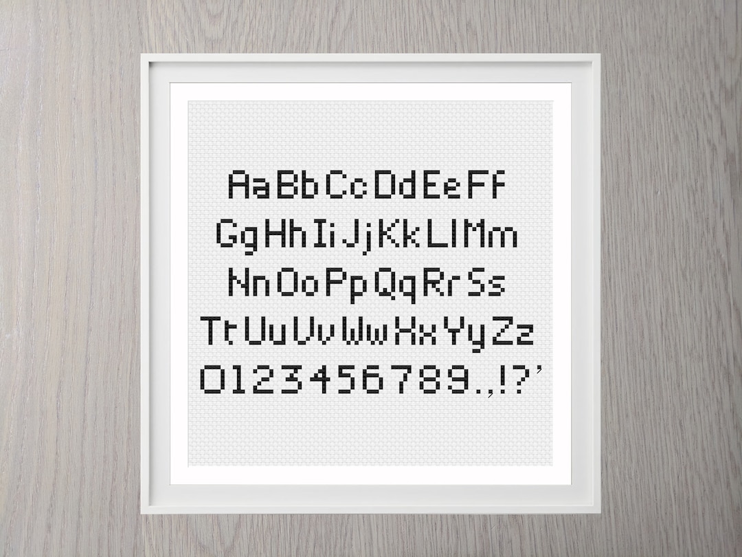 Tiny Cross Stitch Alphabet Pattern With Punctuation Cross Stitch ...