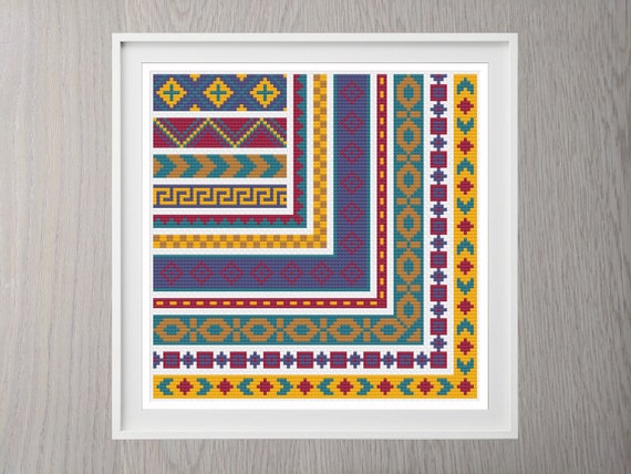 Geometric Cross Stitch Borders