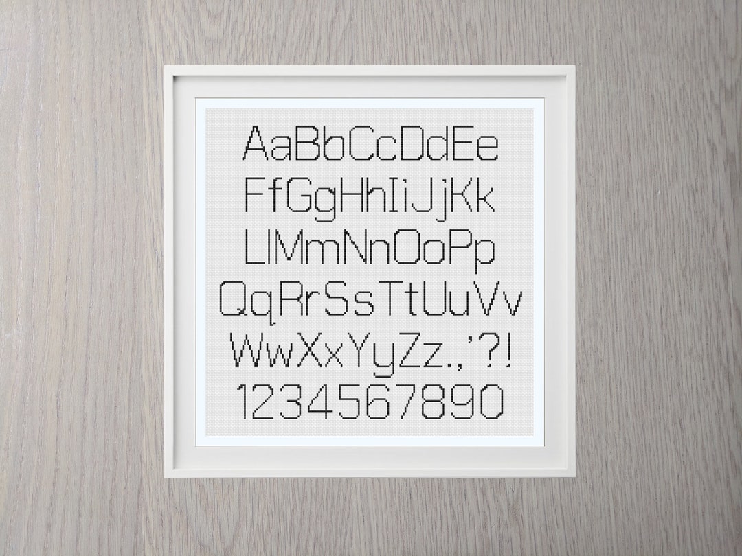 Cross Stitch Alphabet Pattern With Punctuation and Numbers Cross Stitch ...