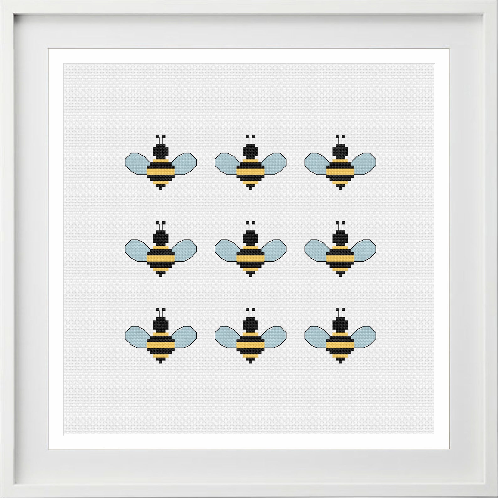 Bees Cross Stitch Pattern, Instant Download, Modern, Small, Mini ...