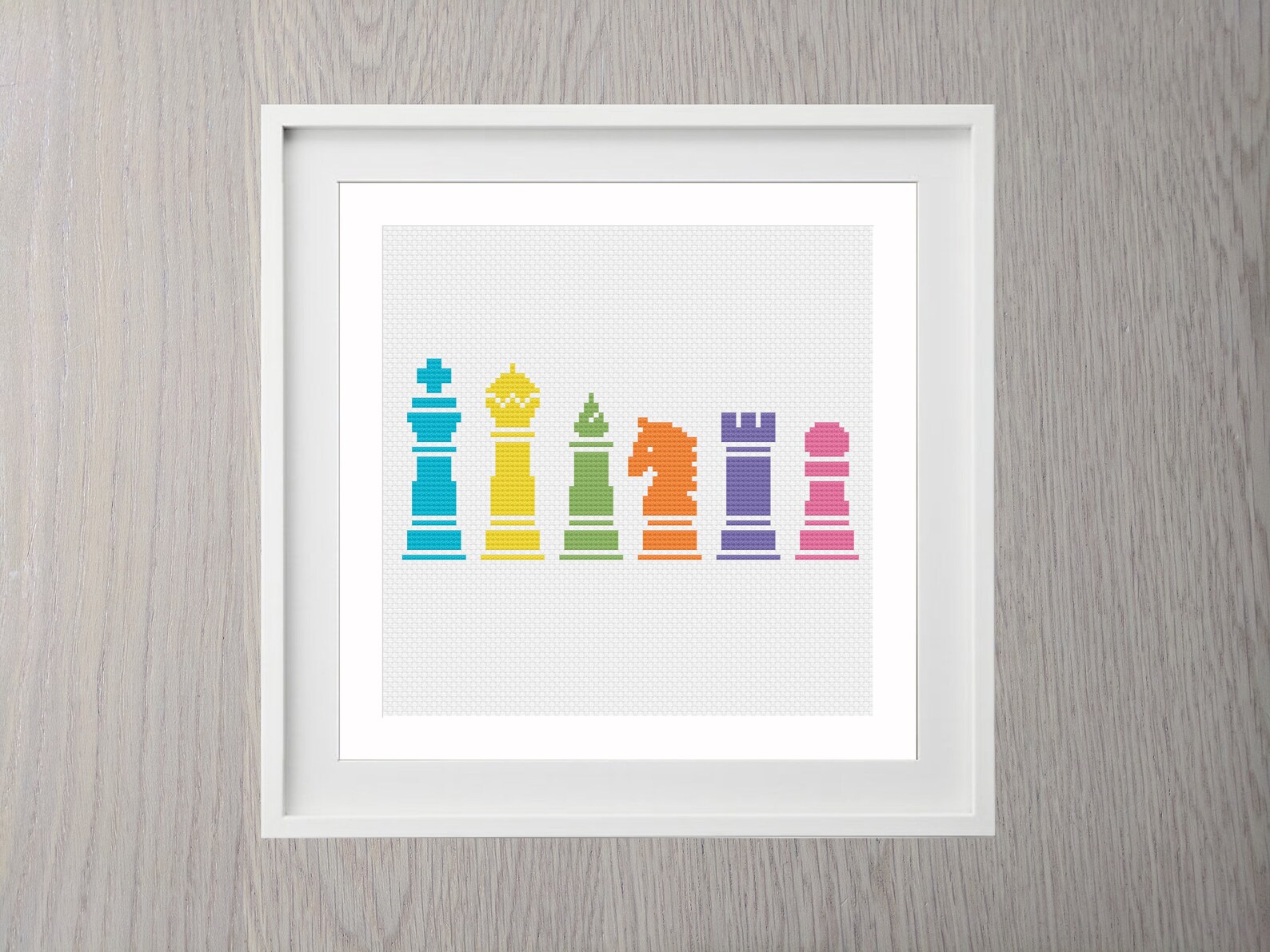 Chess Pieces Cross Stitch Pattern Instant Download Simple - Etsy