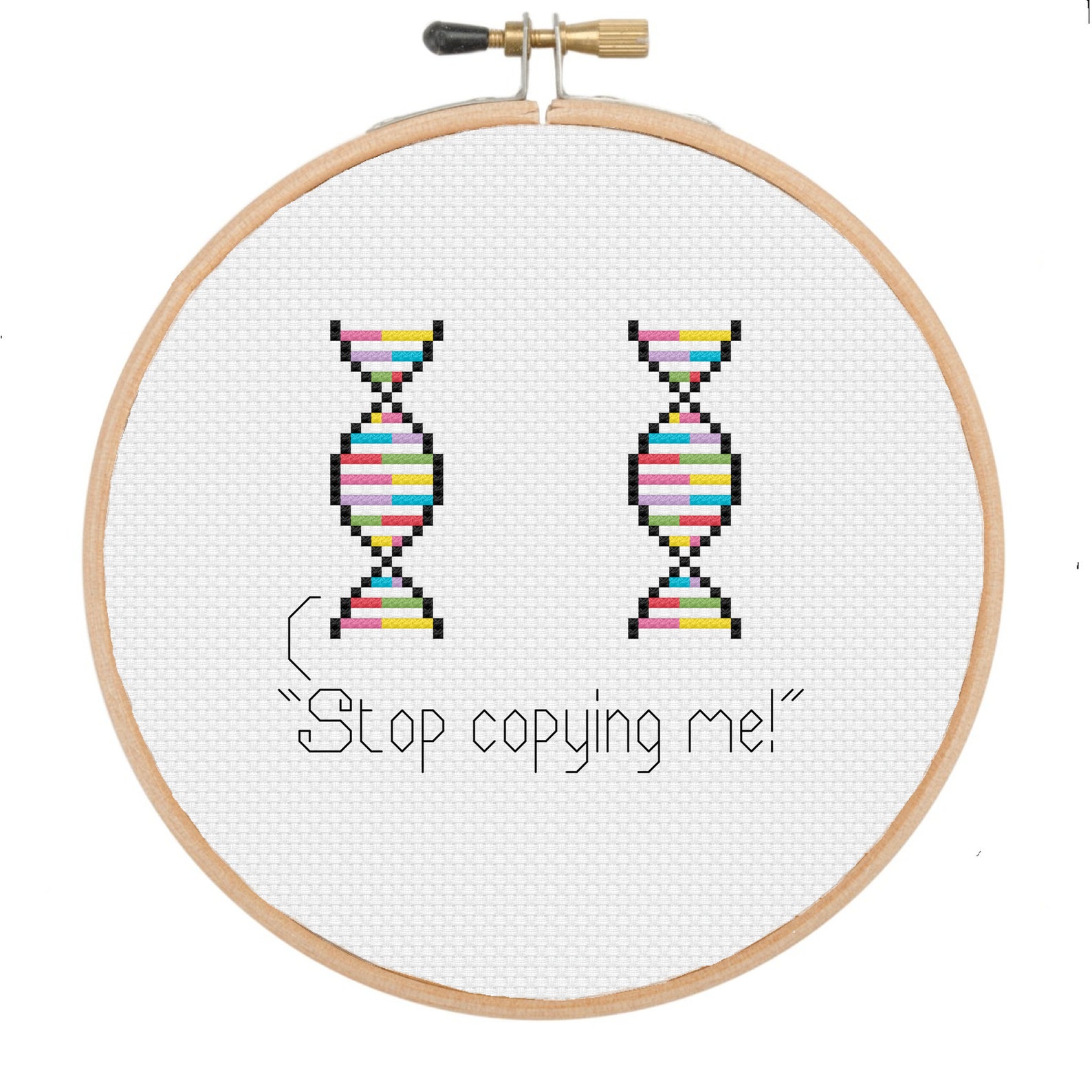DNA Stop Copying Me Cross Stitch Pattern Instant Download - Etsy Australia