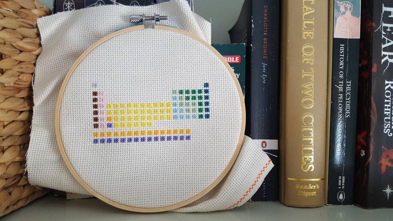Mini Periodic Table Cross Stitch Pattern Science Chemistry - Etsy