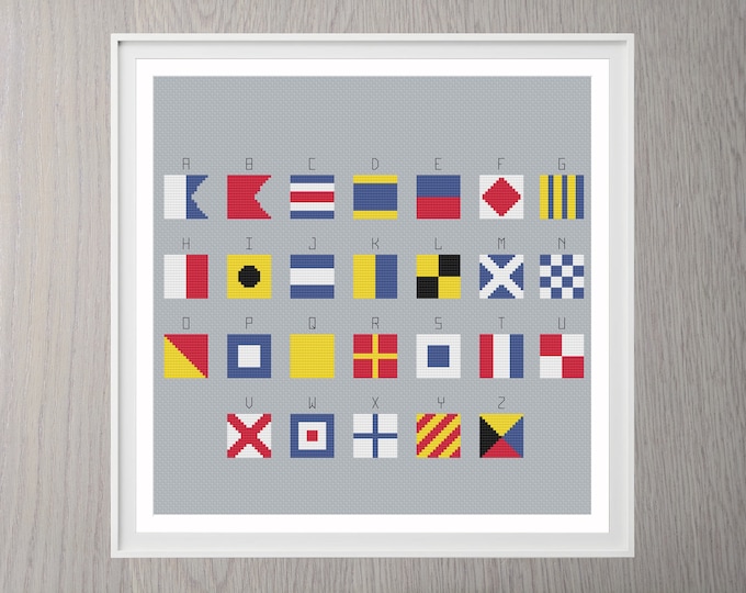 Nautical Flag Alphabet PDF Chart - Etsy