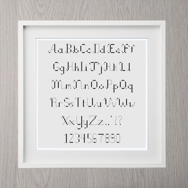 Cursive Cross Stitch - Etsy