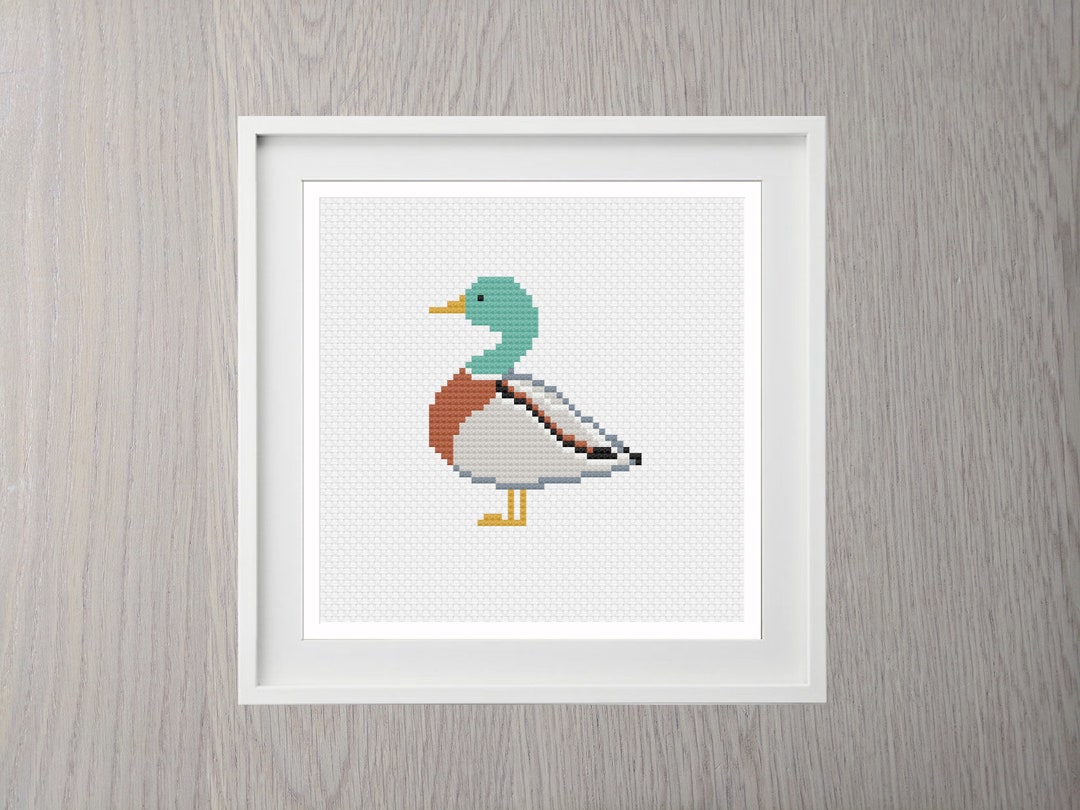 Mallard Drake Duck Cross Stitch Pattern, Instant Download, Simple ...