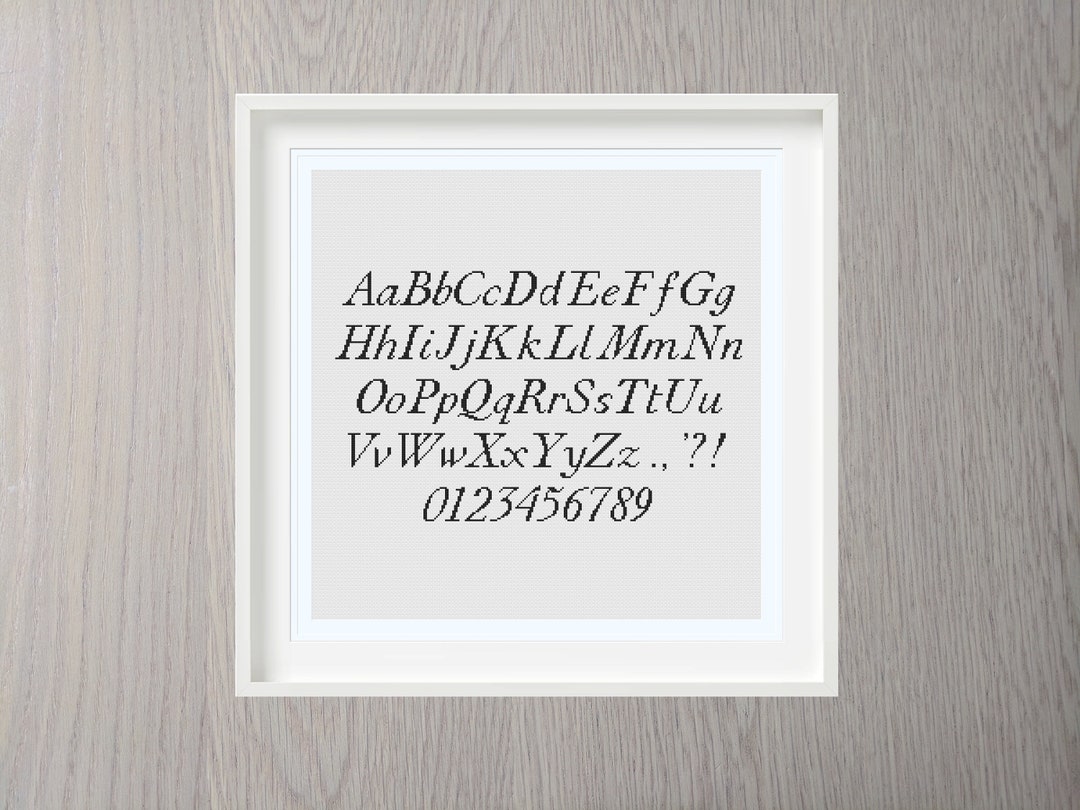 Cross Stitch Alphabet Pattern With Punctuation and Numbers Cross Stitch ...