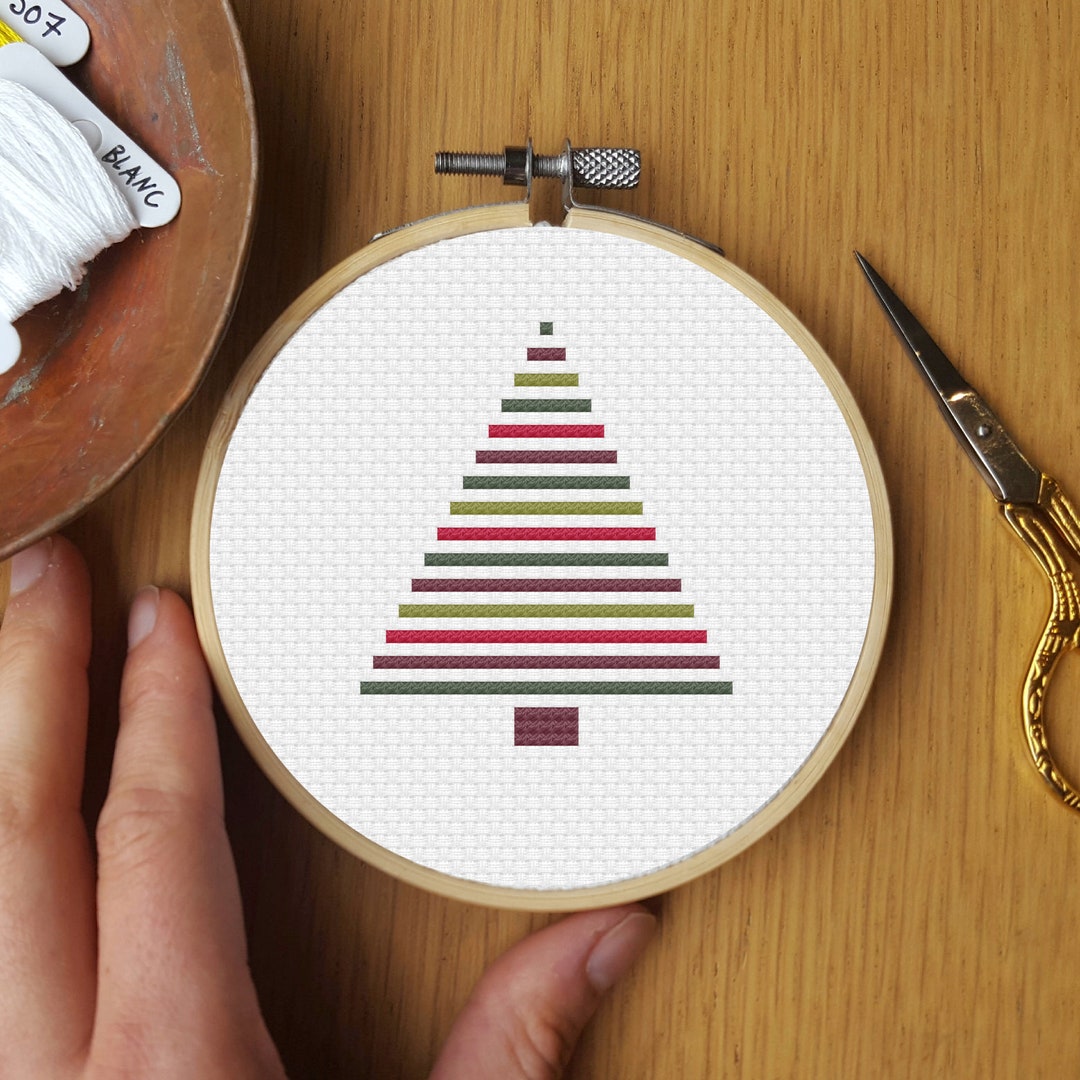 Mini Christmas Tree Cross Stitch Pattern, Instant Download, Decoration ...