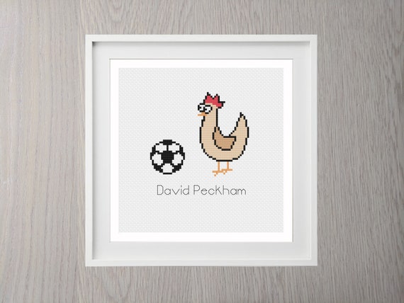 David Peckham Cross Stitch Pattern Instant Download Modern - Etsy