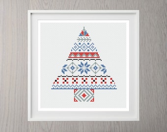 Mini Christmas Tree Cross Stitch Pattern Instant Download | Etsy