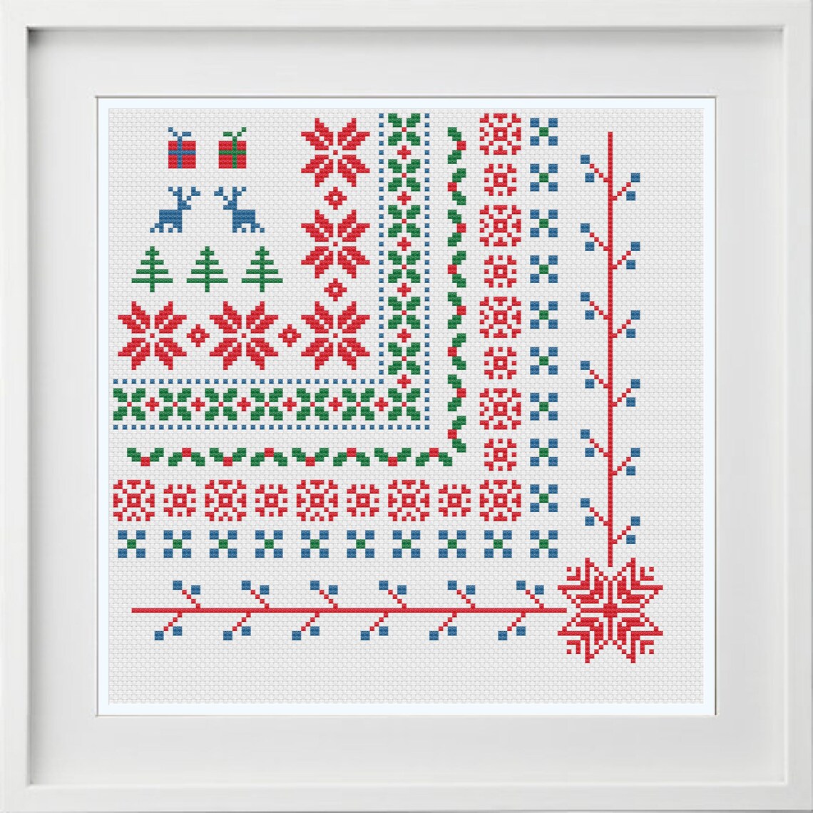 Cross Stitch Borders Pattern | Christmas Cross Stitch | Christmas ...