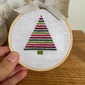 Mini Christmas Tree Cross Stitch Pattern, Instant Download, Decoration ...