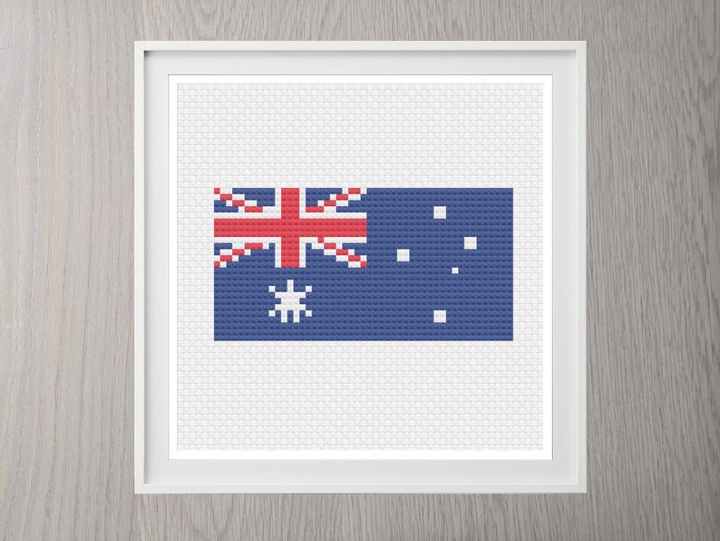 Australian Flag Cross Stitch Pattern, Instant Download - Etsy