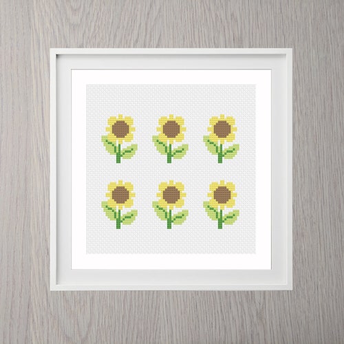 Mini Sunflowers Cross Stitch Pattern Instant Download - Etsy