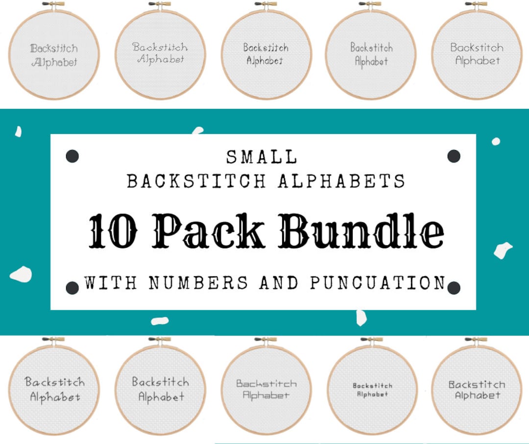 10 Small Backstitch Alphabet Patterns | Backstitch Letters | Small ...