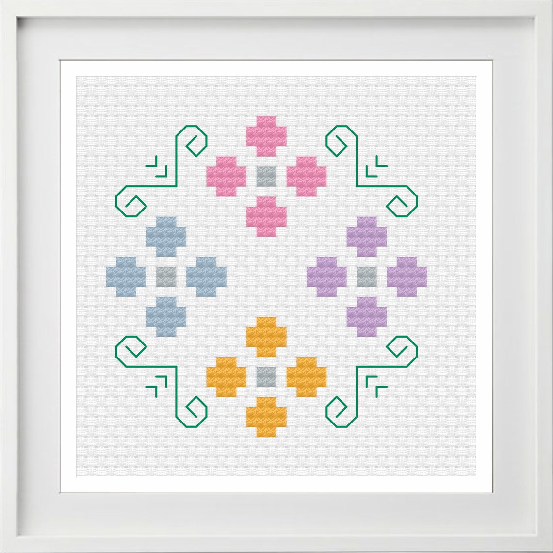 Flower Bouquet Cross Stitch Pattern, Instant Download, Simple, Small ...