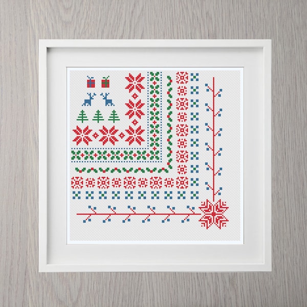Christmas Cross Stitch Border Patterns - Etsy