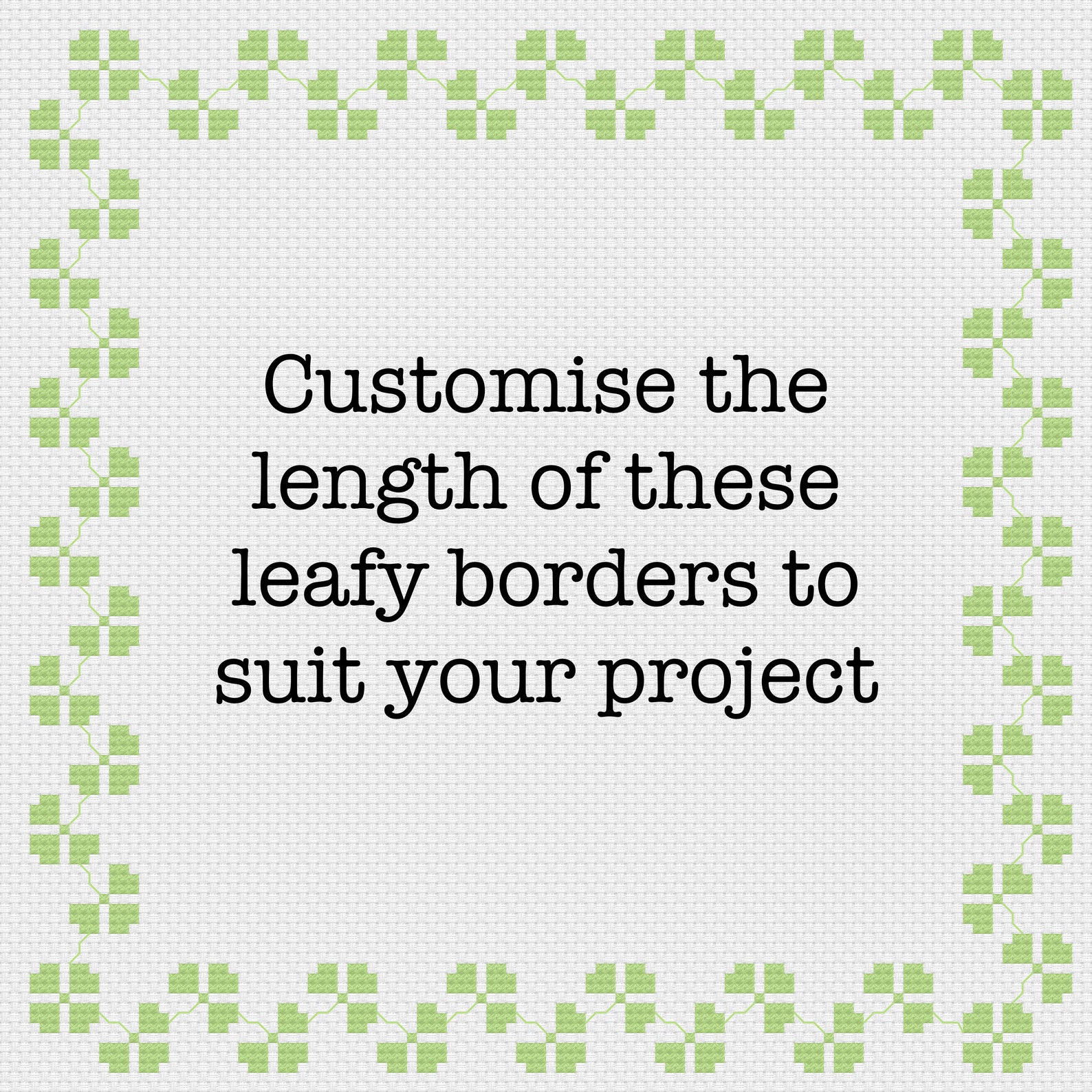 Cross Stitch Borders Pattern Leaf Vine Floral | Instant Download - Etsy