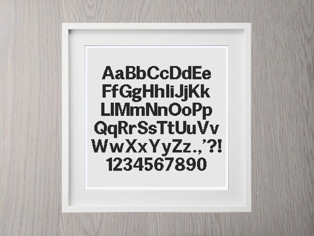 Cross Stitch Alphabet Pattern With Punctuation and Numbers Cross Stitch ...