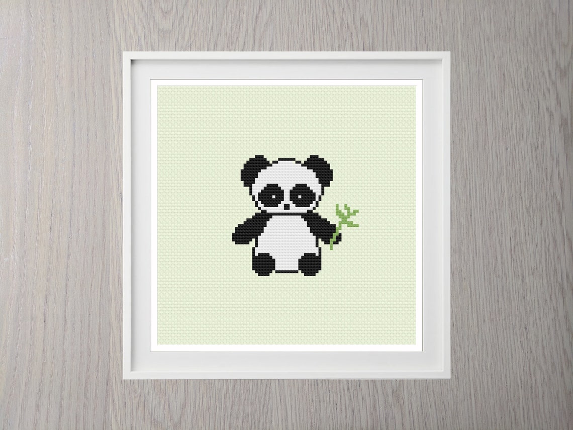 Panda Cross Stitch Pattern Instant Digital Download Mini | Etsy