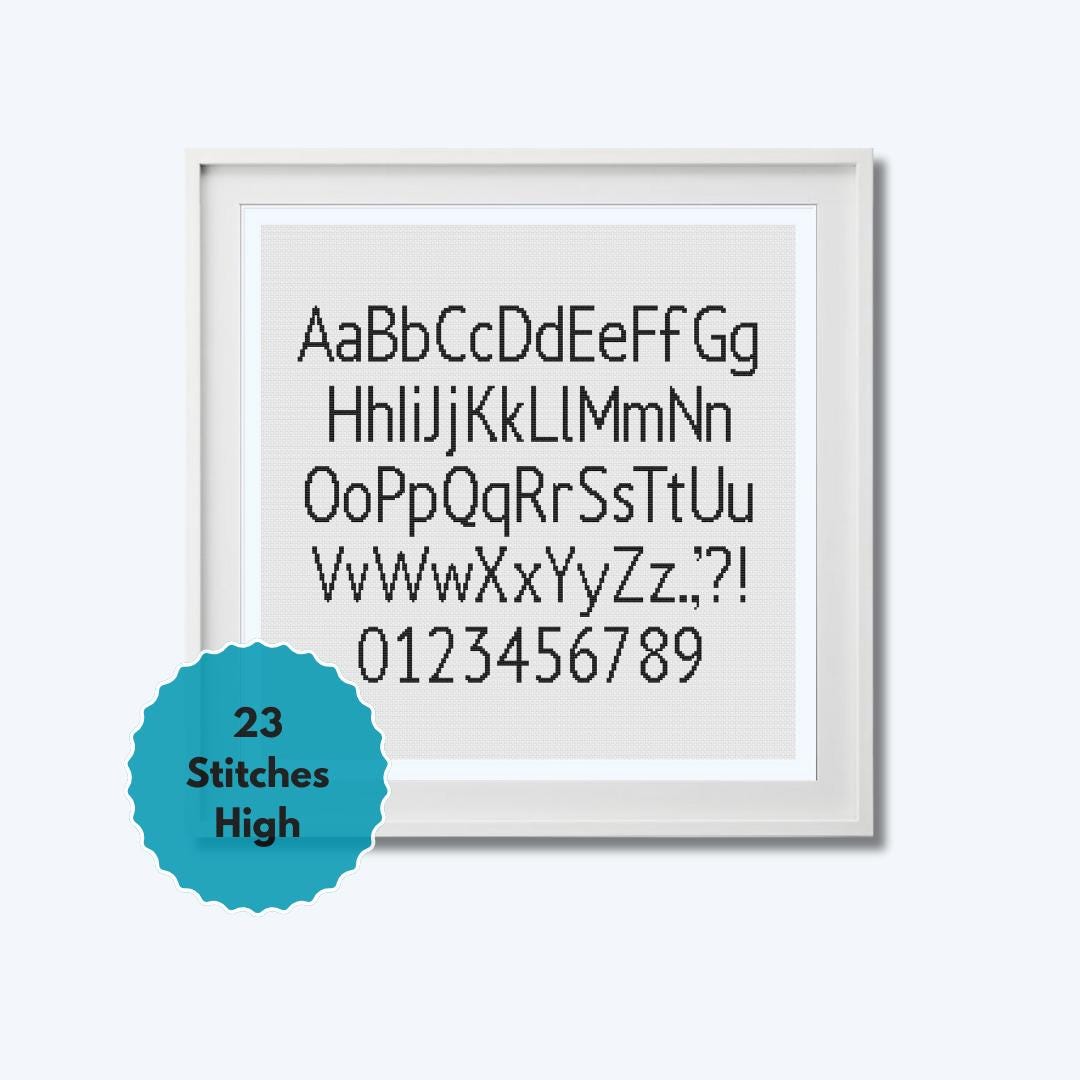 Cross Stitch Alphabet Pattern With Punctuation and Numbers Cross Stitch ...