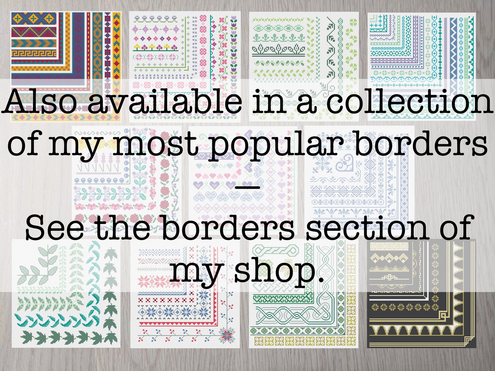 Cross Stitch Borders Pattern Simple Modern | PDF Download - Etsy