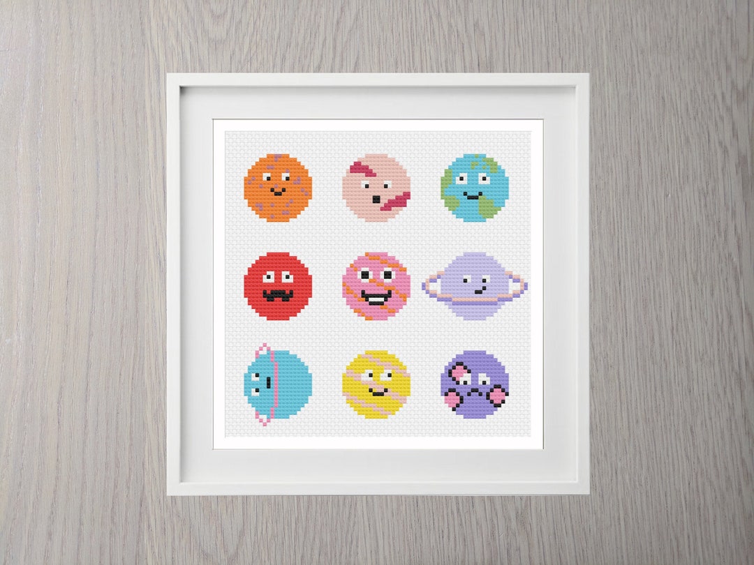 Planets Cross Stitch Pattern PDF | Science Cross Stitch | Nerd Cross ...