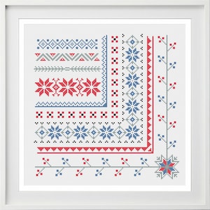 Cross Stitch Borders Pattern | Modern | Border | Nordic | Christmas ...