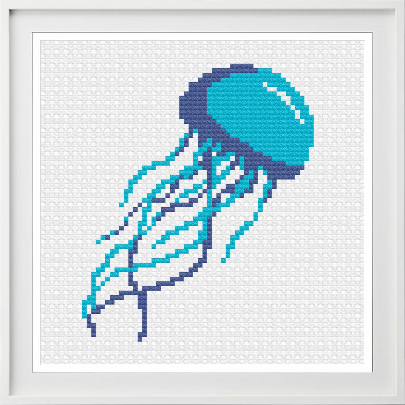 Jellyfish Cross Stitch Pattern Cute Cross Stitch Ocean - Etsy