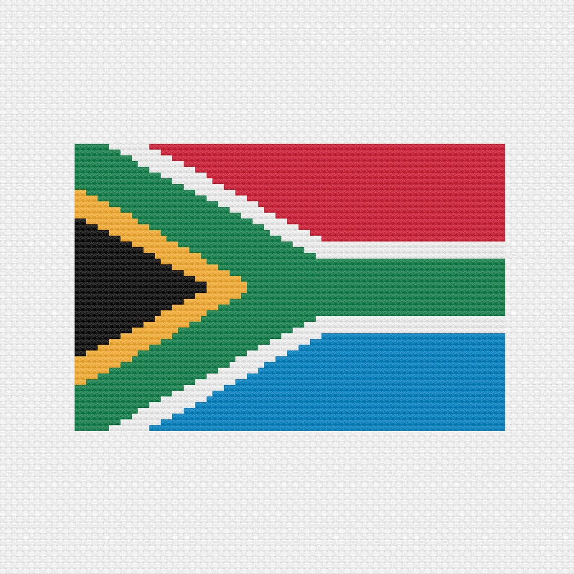 South African Flag Cross Stitch Pattern, Instant Download, Africa ...