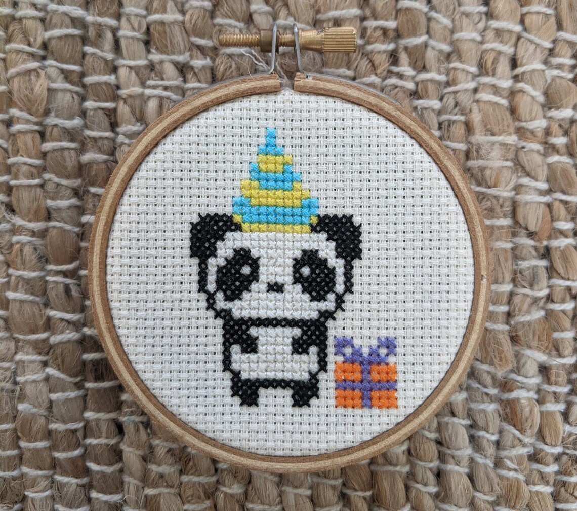 Panda Cross Stitch Pattern, Instant Download, Cute, Kids, Kawaii ...