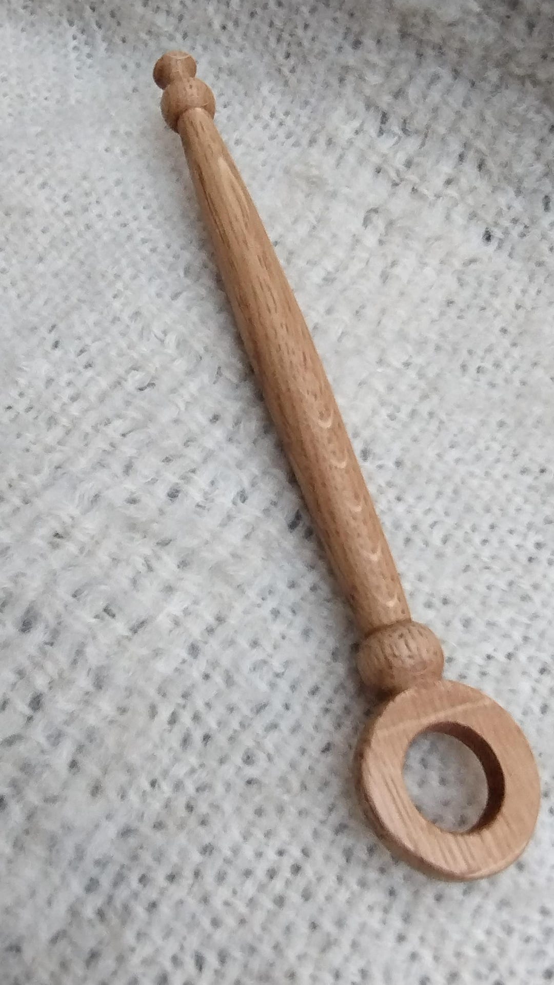 9 Ring Distaff. in Reclaimed Oak - Etsy UK
