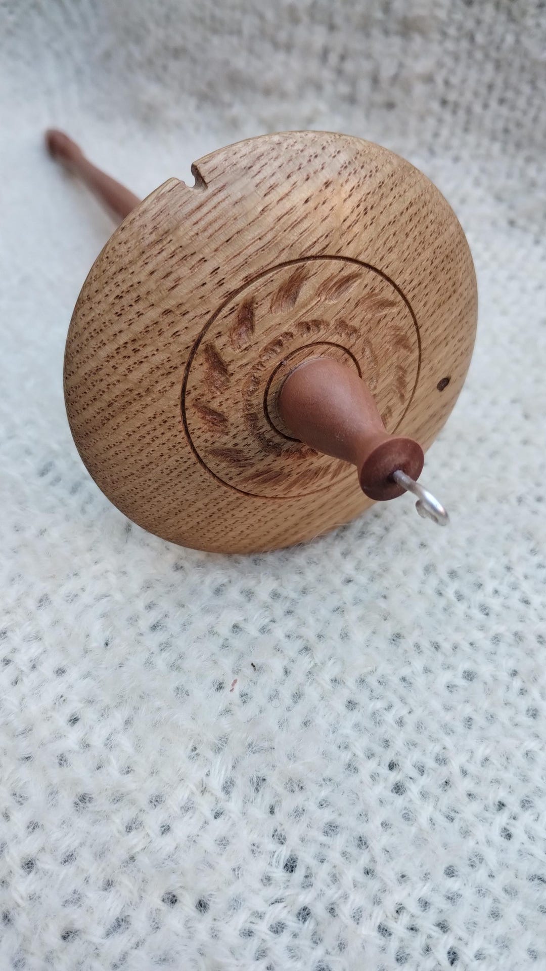 Drop Spindle in Reclaimed Oak Whorl and Pear Shaft 1.1/4 Oz 34 Grms - Etsy