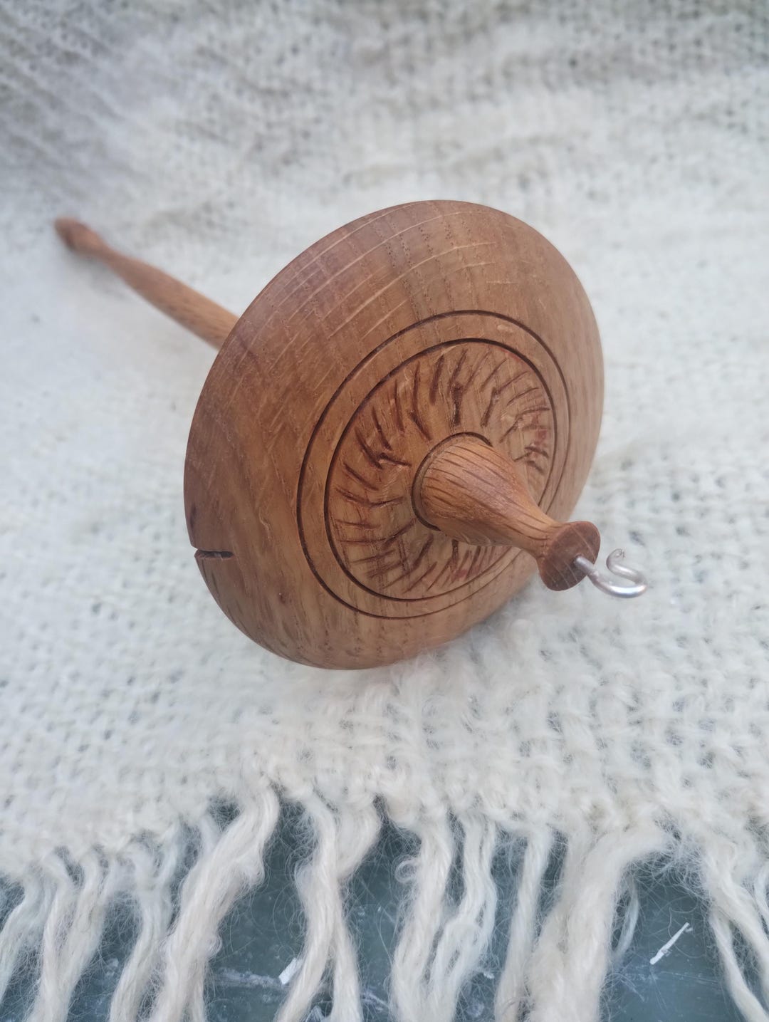 Drop Spindle in Reclaimed Oak Whorl and Shaft 1.1/4 Oz 38 Grms - Etsy