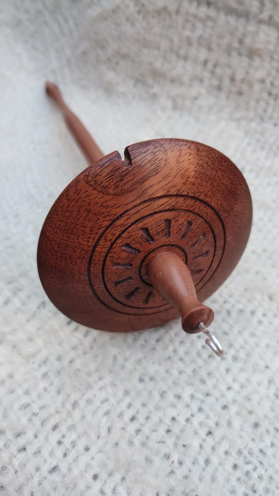 Drop Spindle in Reclaimed Mahogany Whorl and Pear Shaft 1.1/8 Oz 33 ...